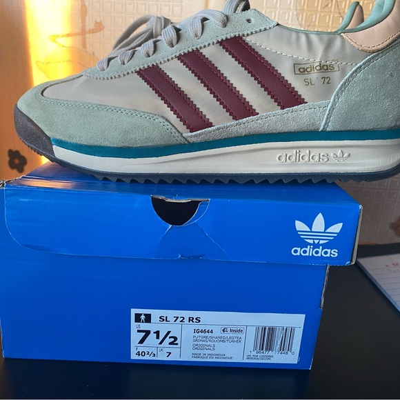 adidas | Shoes | Adidas Sl 72 Rs Beige And Burgundy Sneakers | Poshmark